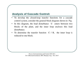 Class 33 advanced control strategies - cascade control | PDF