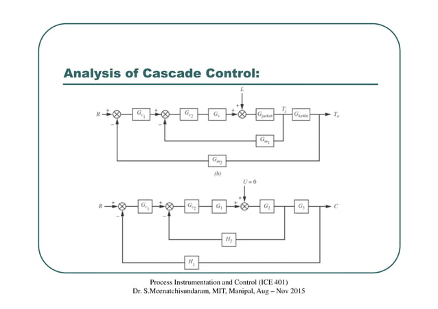 Class 33 advanced control strategies - cascade control | PDF | Physics | Science