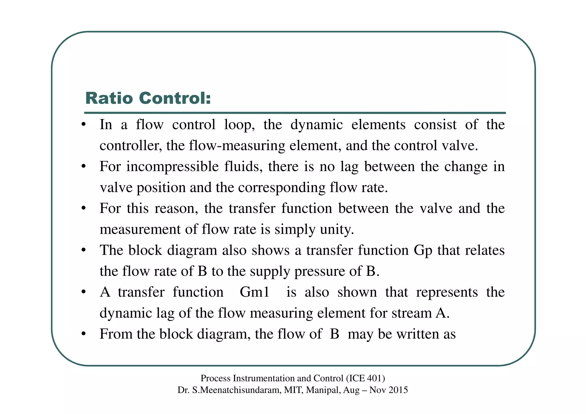 Class 35 advanced control strategies – ratio control, split range ...
