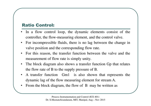Class 35 advanced control strategies – ratio control, split range control | PDF