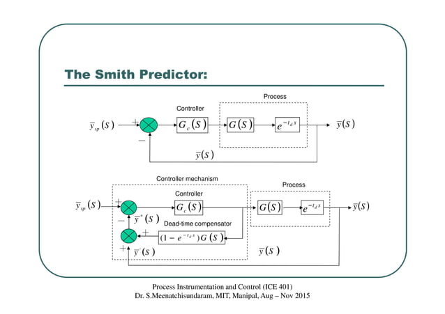 Class 36 advanced control strategies – dead time compensator, selective ...