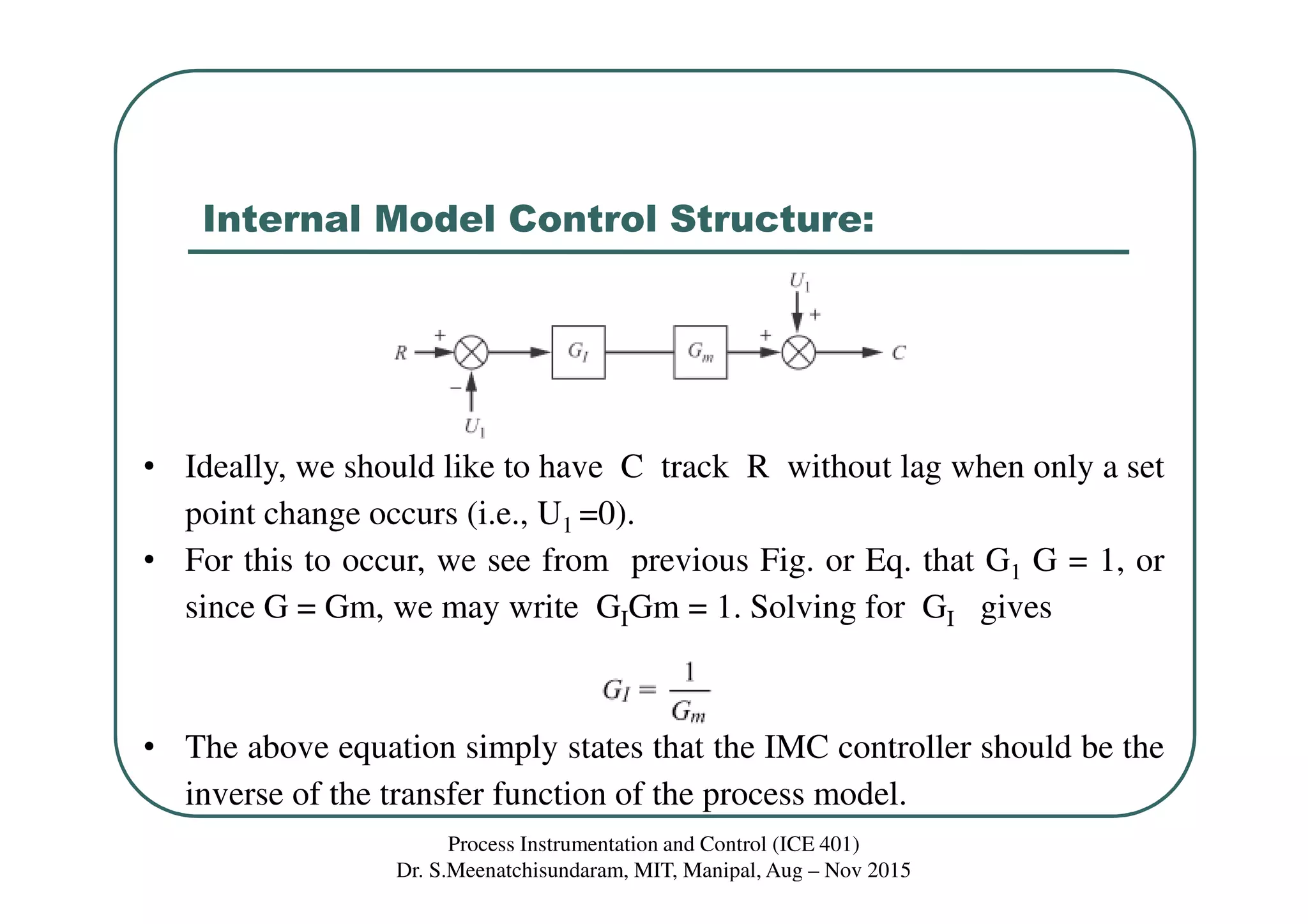 Class 38 self tuning controllers and imc | PDF