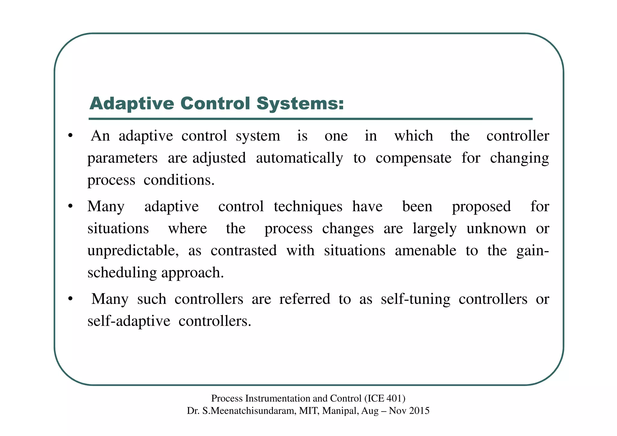 Class 38 self tuning controllers and imc | PDF