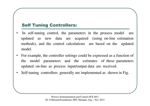Class 38 self tuning controllers and imc | PDF
