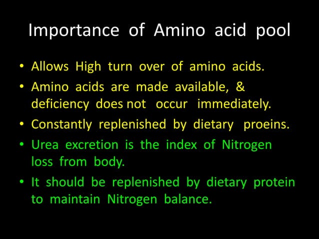 Amino acid pool And Nitrogen Balance | PPTX