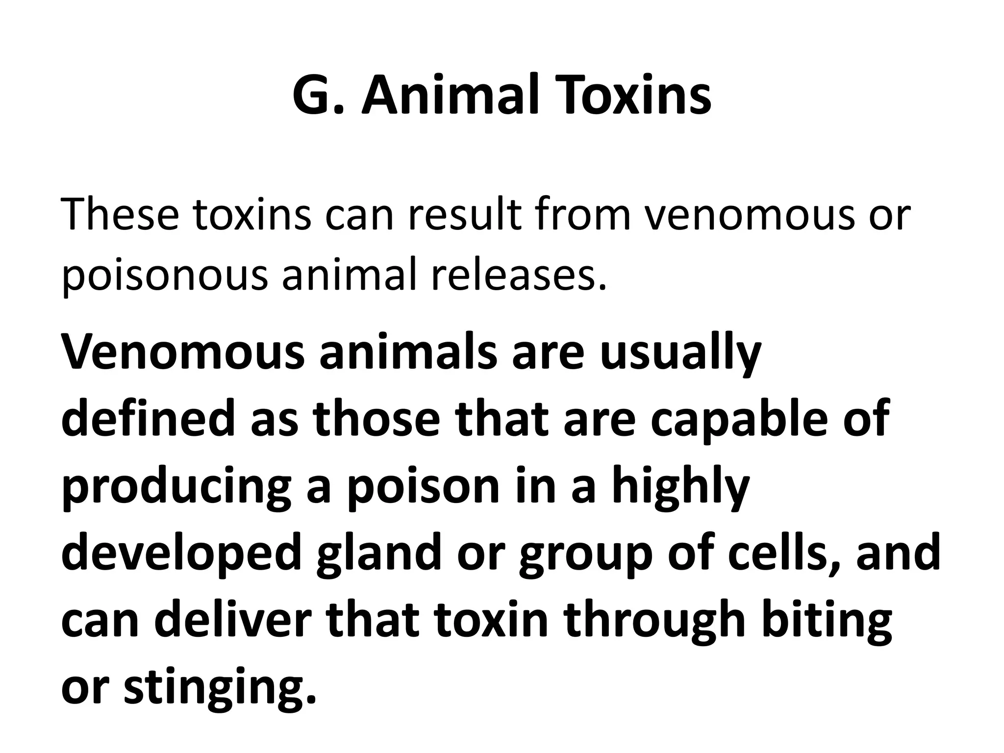 classification of toxins | PDF