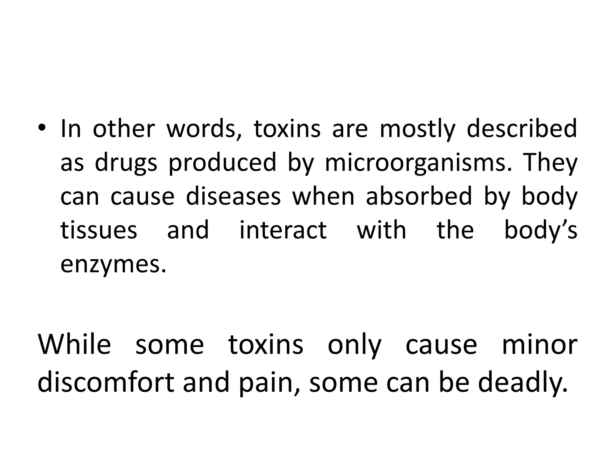 classification of toxins | PDF