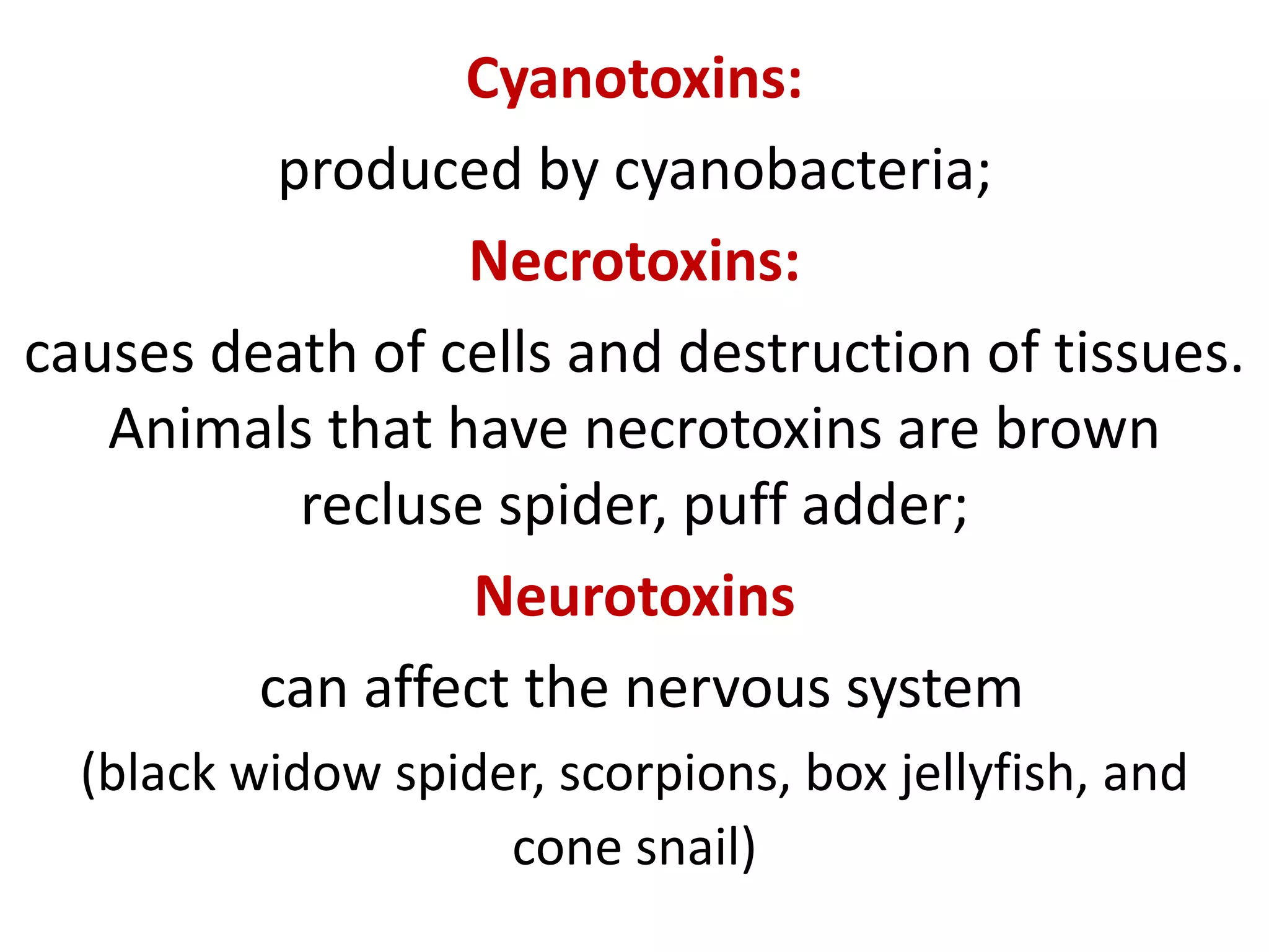 classification of toxins | PDF