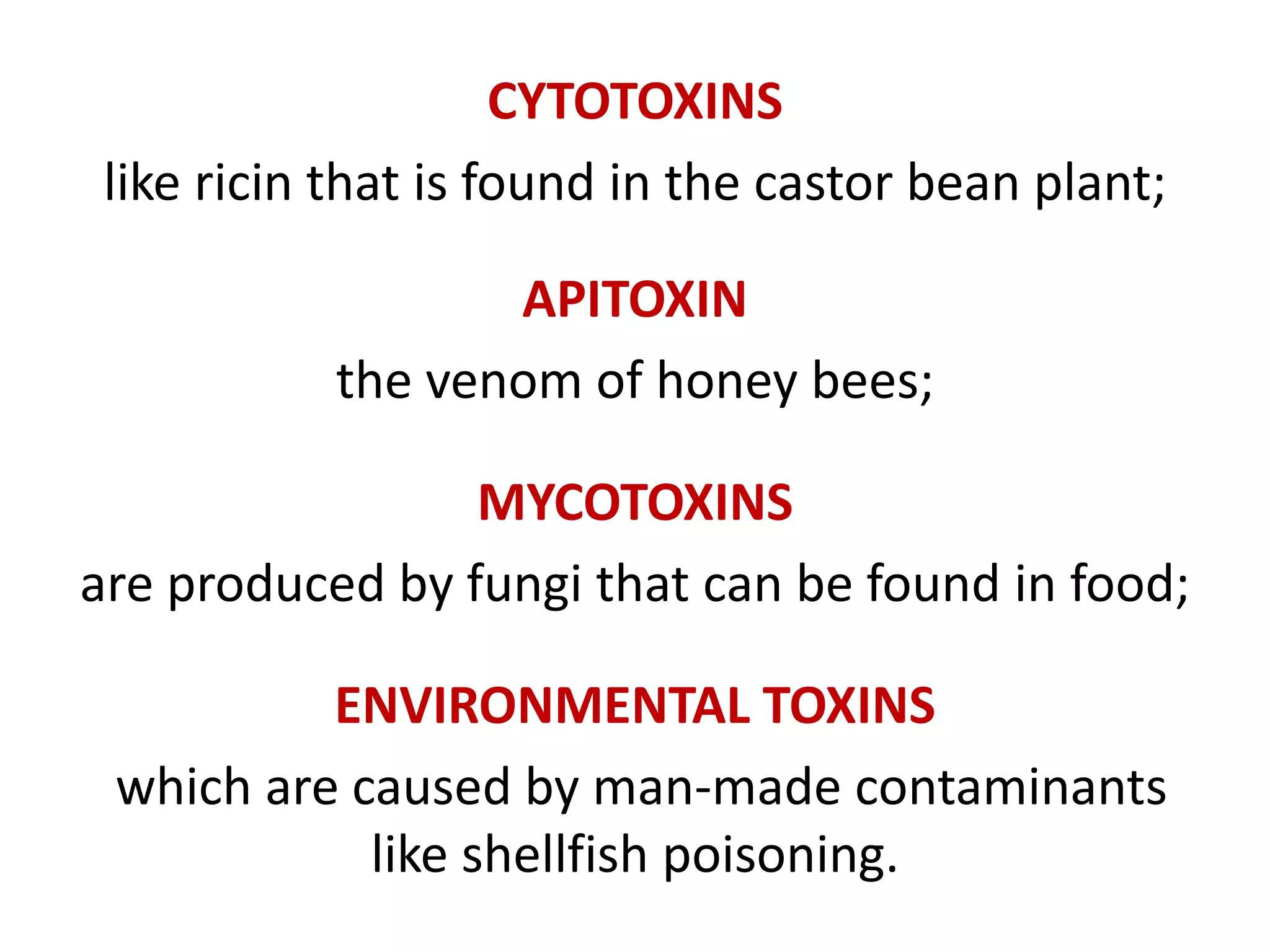 classification of toxins | PDF