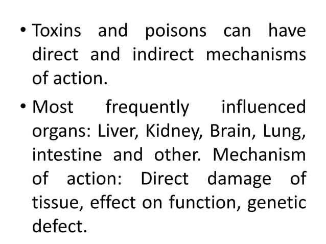 classification of toxins | PDF