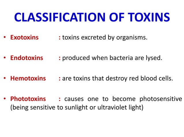 classification of toxins | PDF