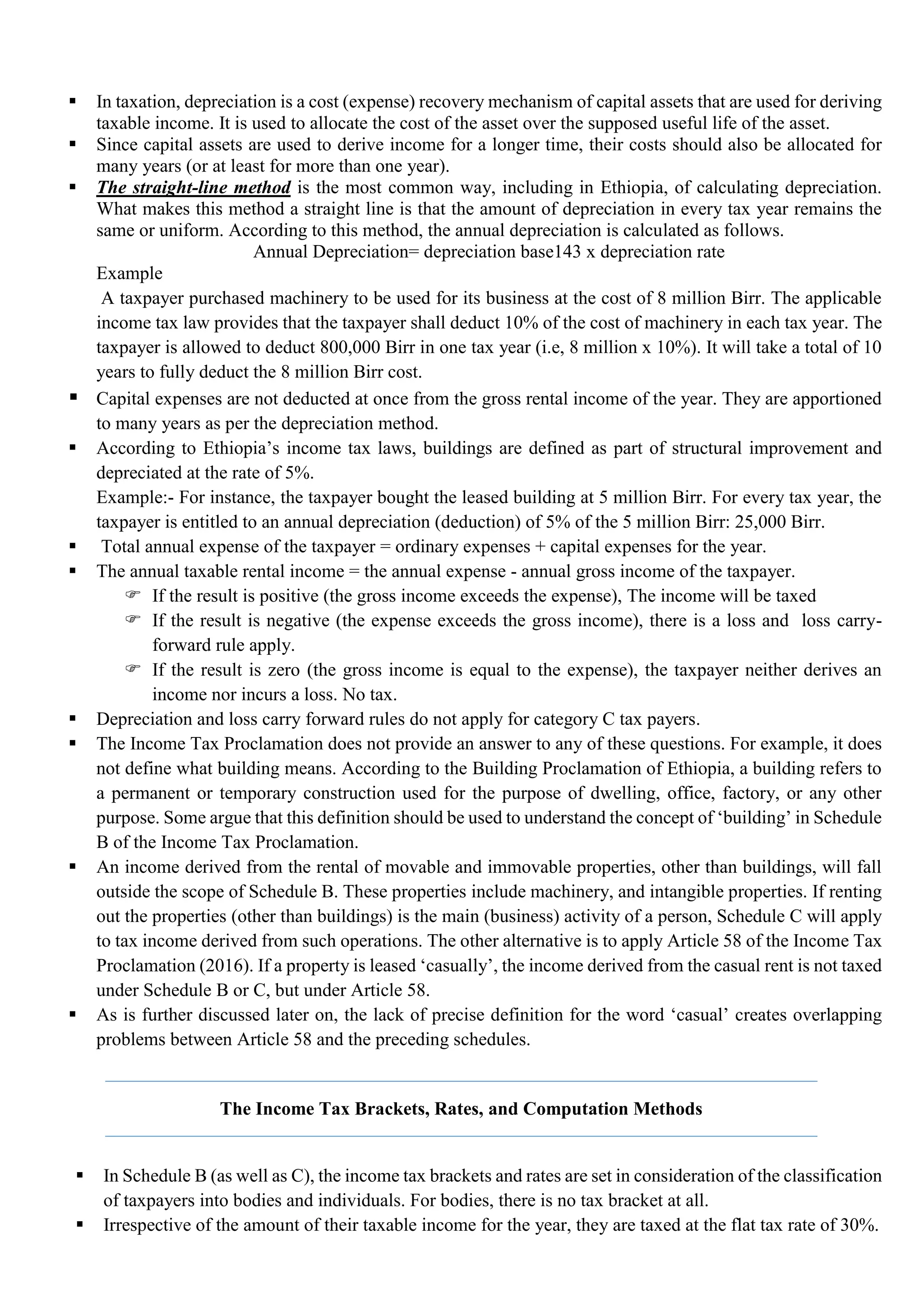 tax law of ethiopian for law students nt | PDF