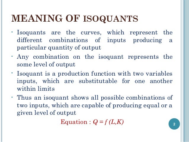 Class 3 isocosts & isoquants