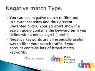 Keyword Match types explained in detail - Google Adwords Training by ...