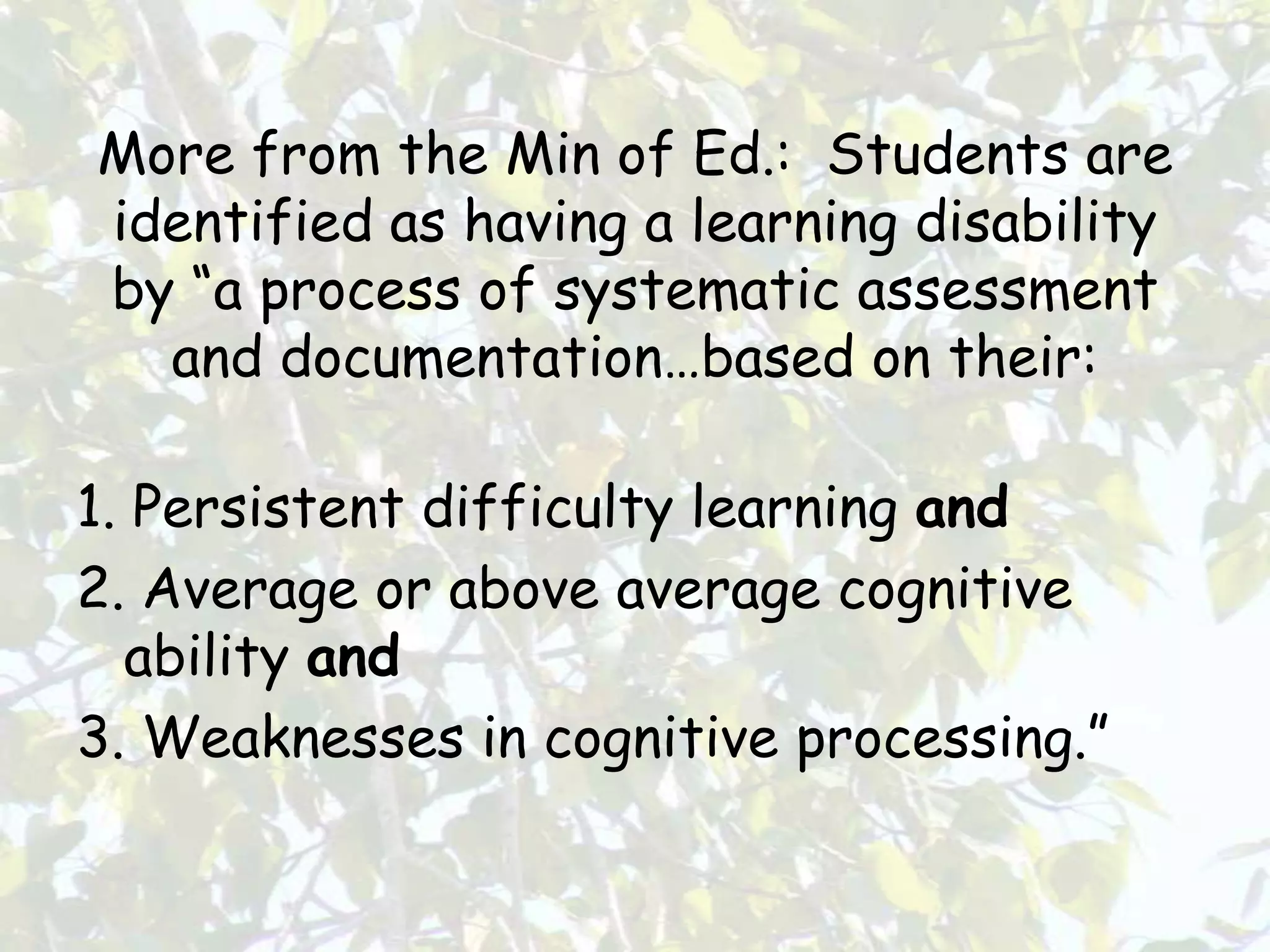 Class 3 powerpoint--language based learning disabilities | PPTX