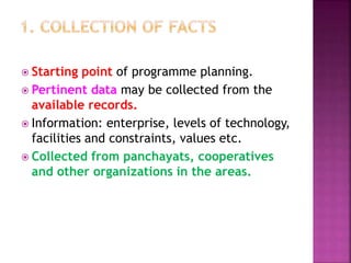 Principles, Steps of programme planning, evaluation and monitoring of ...