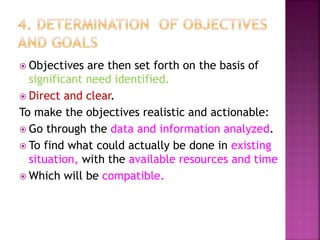 Principles, Steps of programme planning, evaluation and monitoring of ...