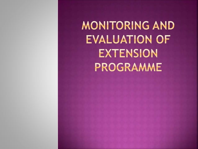 Principles, Steps of programme planning, evaluation and monitoring of programme planning | PPTX