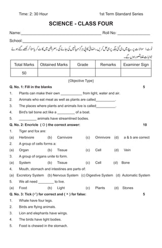 Class 4 | PDF