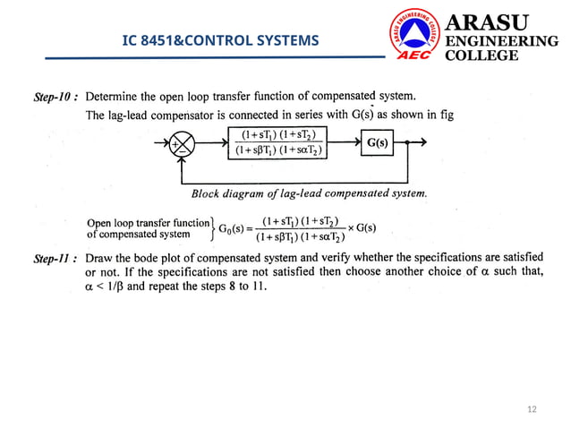 Root Locus in Control Systems and Bode plot | PPT