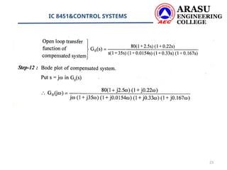 Root Locus in Control Systems and Bode plot | PPT