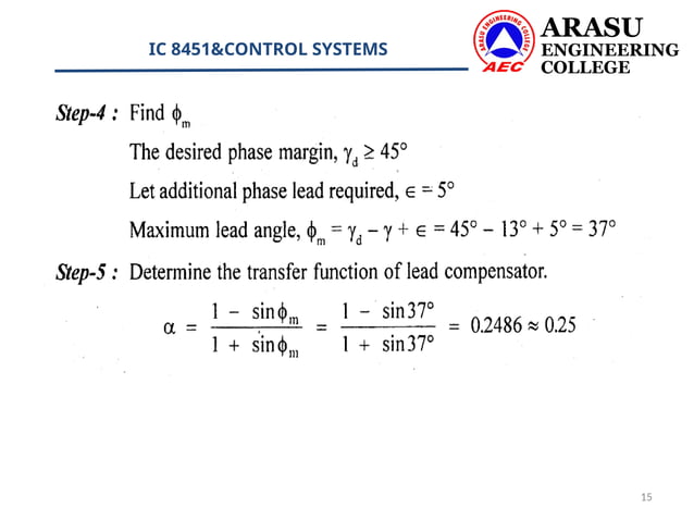 Bode plot and control system root locus graph | PPT