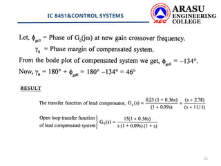 Bode plot and control system root locus graph | PPT