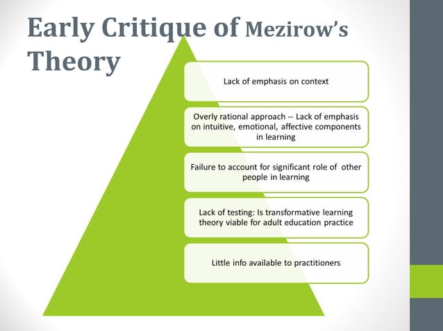 Class 4 mezirow's transformative learning theory | PPT | Adult Education | Education