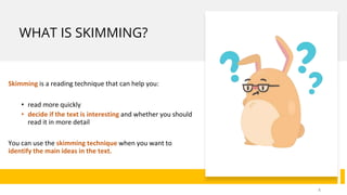 skim and scan | PPTX