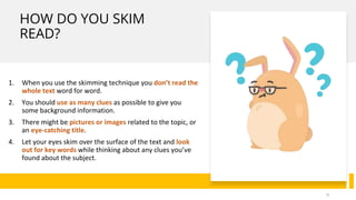 skim and scan | PPTX