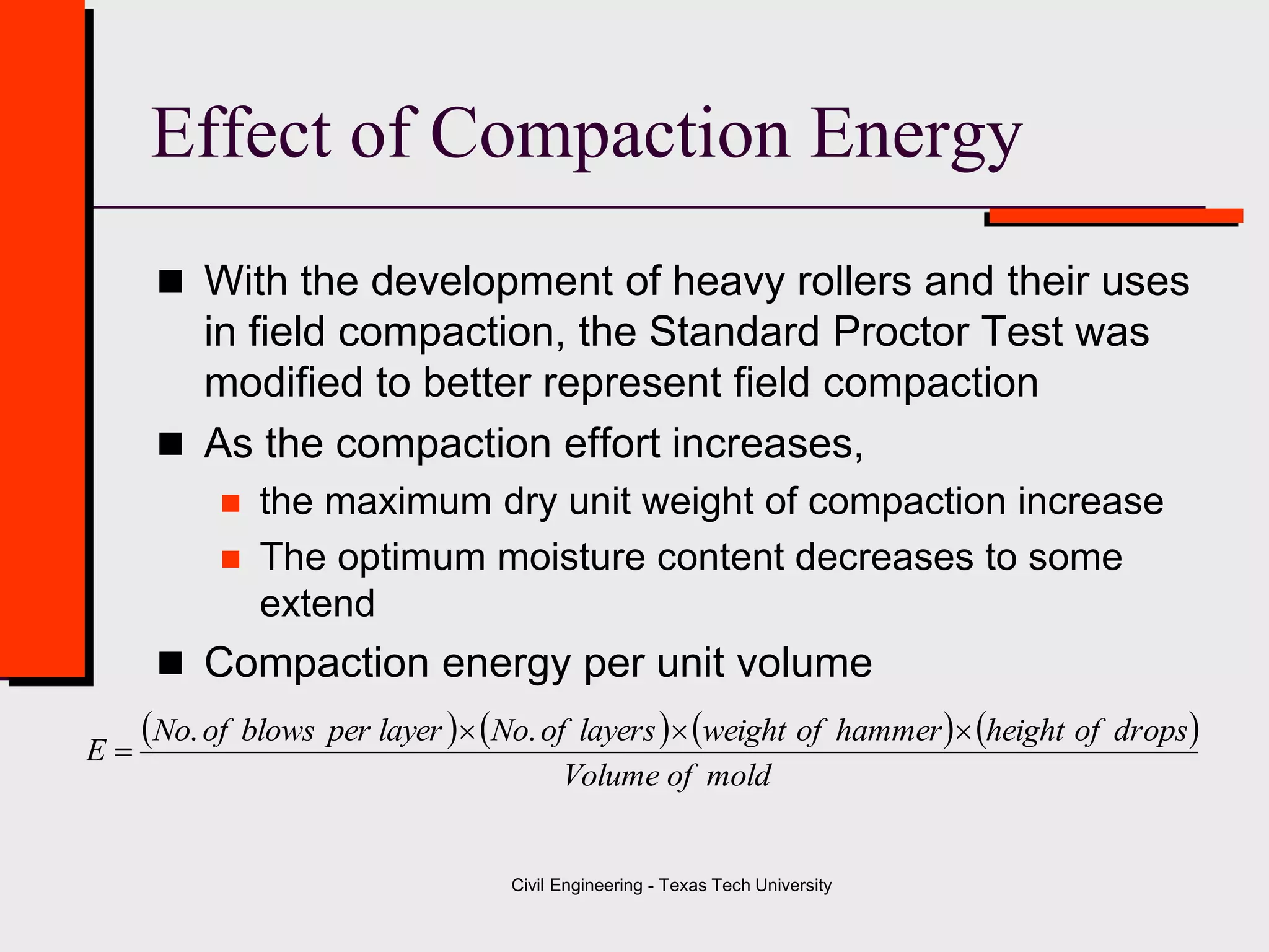 Class 4 Soil Compaction ( Geotechnical Engineering ) | PDF