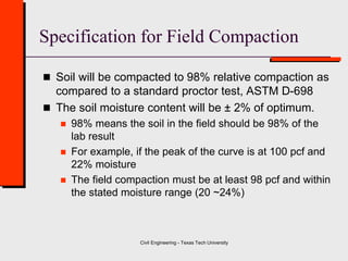 Class 4 Soil Compaction ( Geotechnical Engineering ) | PDF