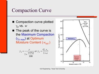 Class 4 Soil Compaction ( Geotechnical Engineering ) | PDF