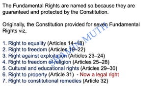 Fundamental rights - MCN202 (Module 2) | PPT