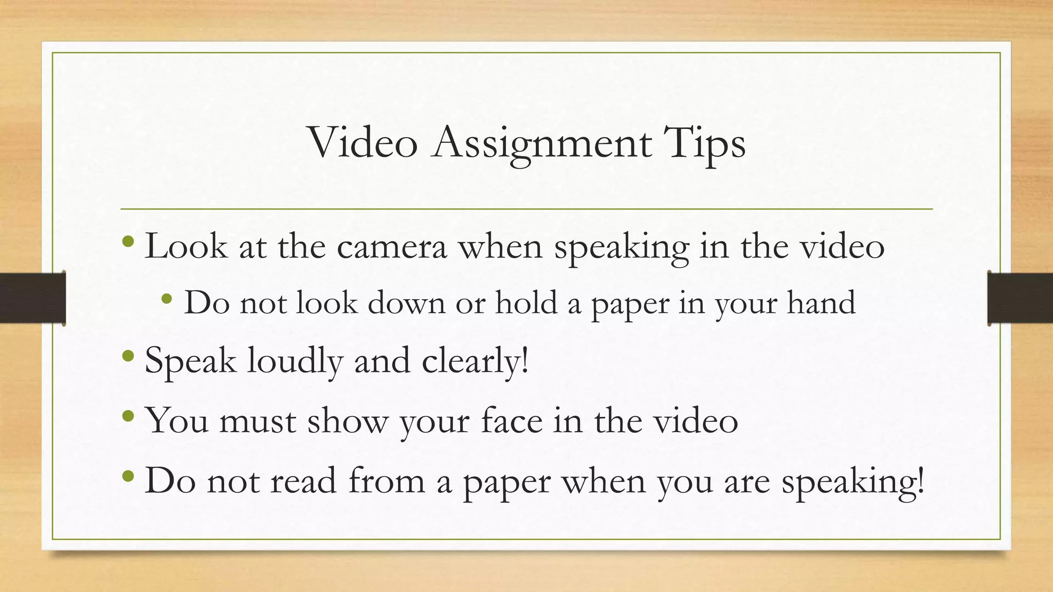 Class 4 instructions | PPTX