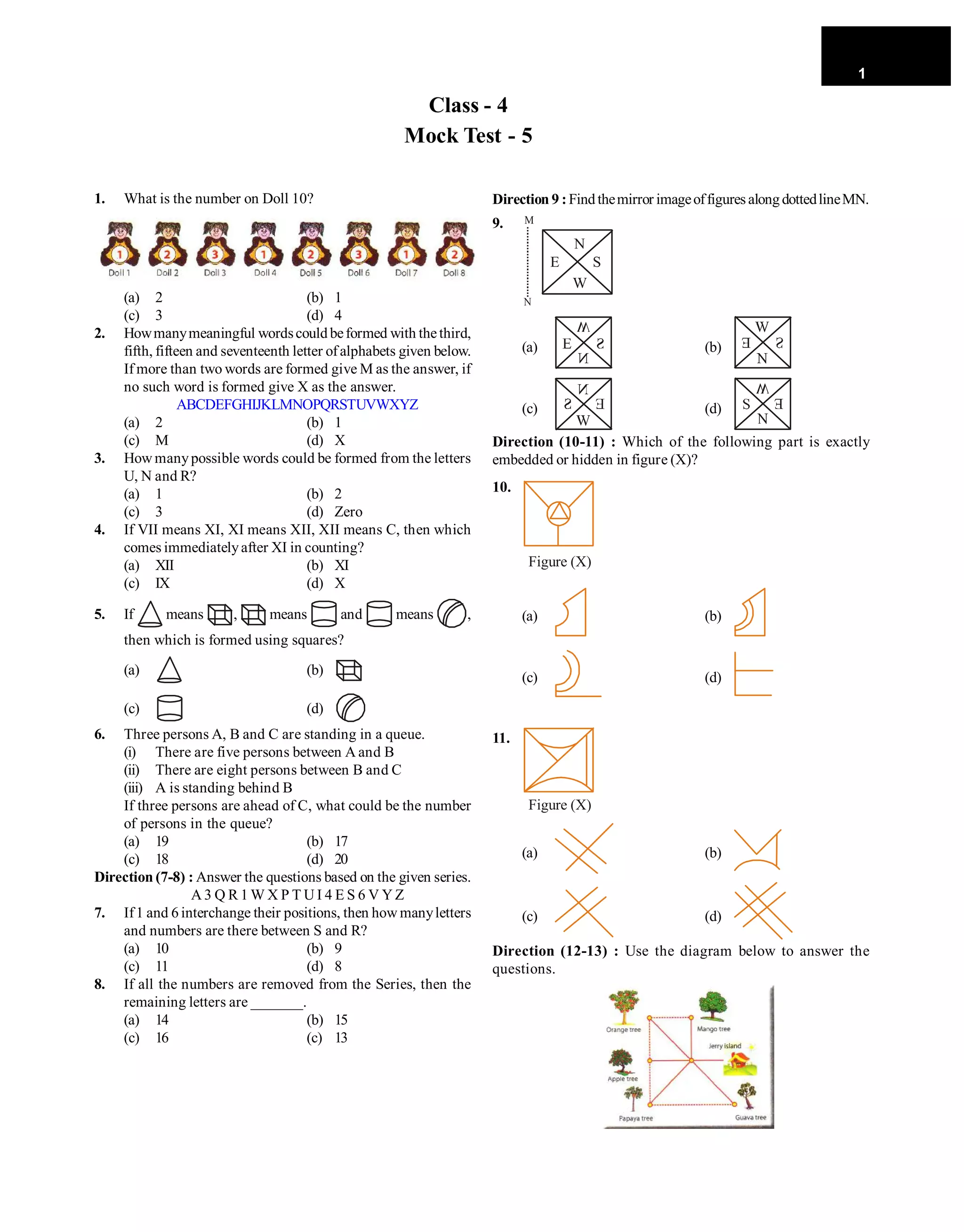 Class 4 logical reasoning | PDF