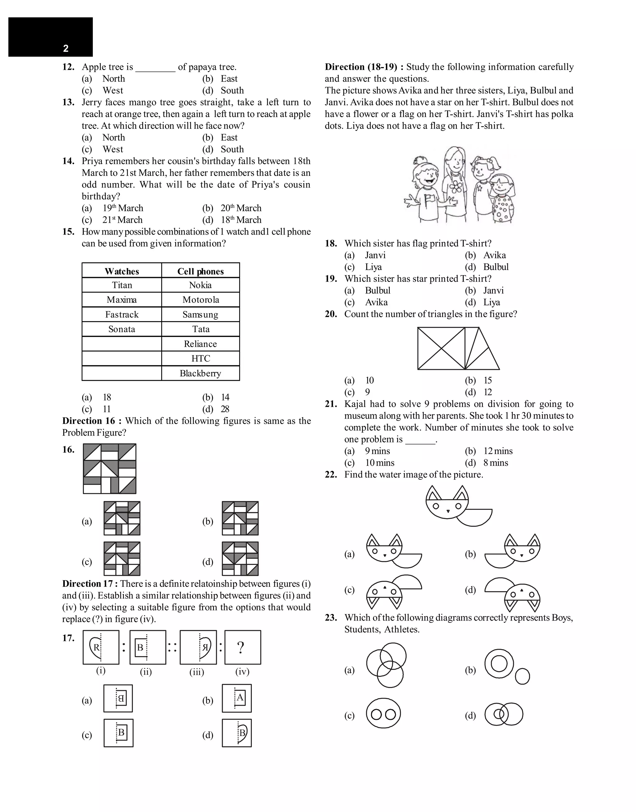 Class 4 logical reasoning | PDF