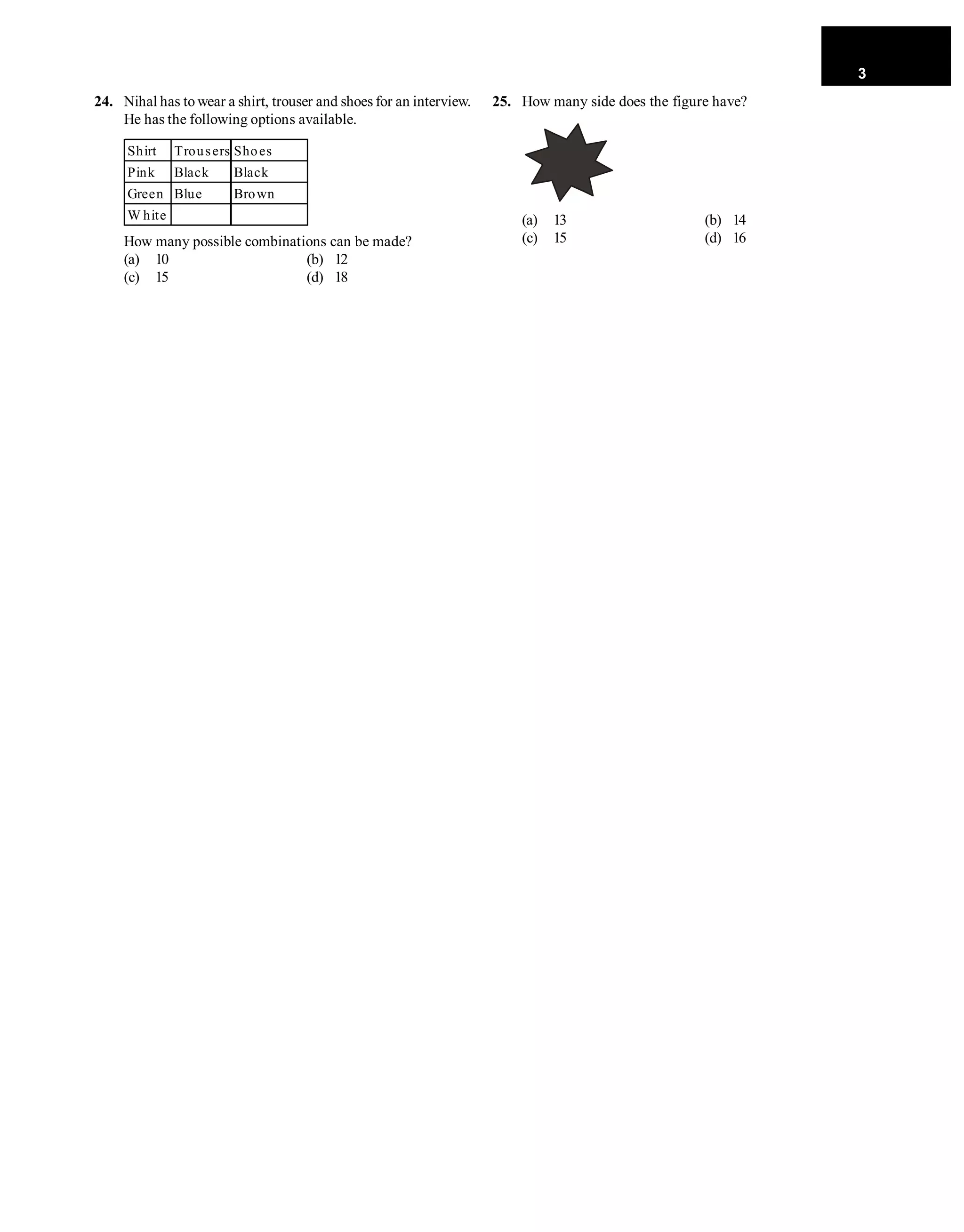 Class 4 logical reasoning | PDF