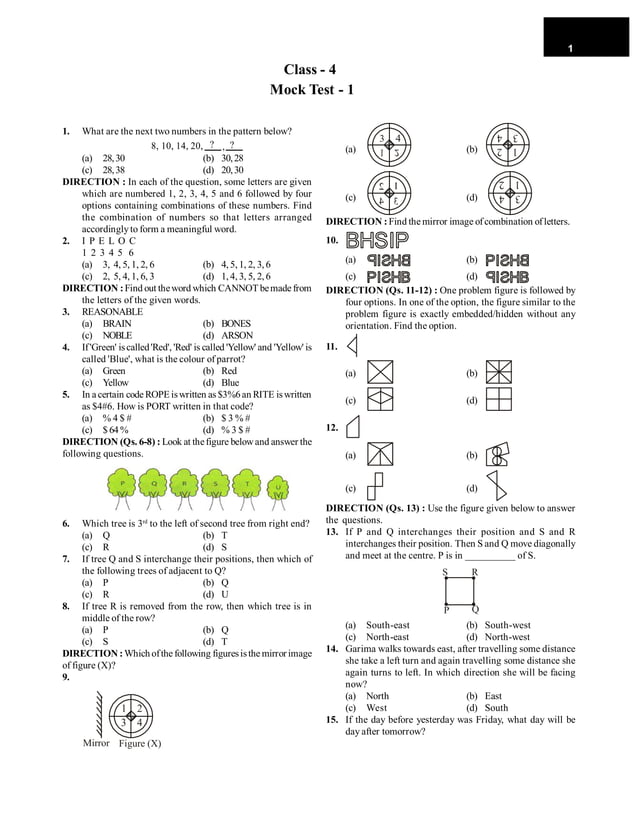 Class 4 logical reasoning | PDF | Reptiles | Pets