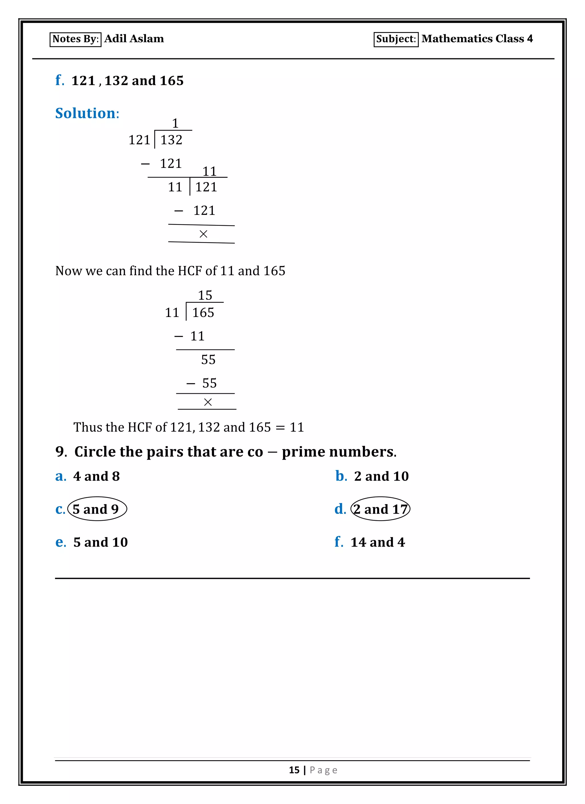 Countdown Maths Class 4 Chapter # 2 Solution | PDF