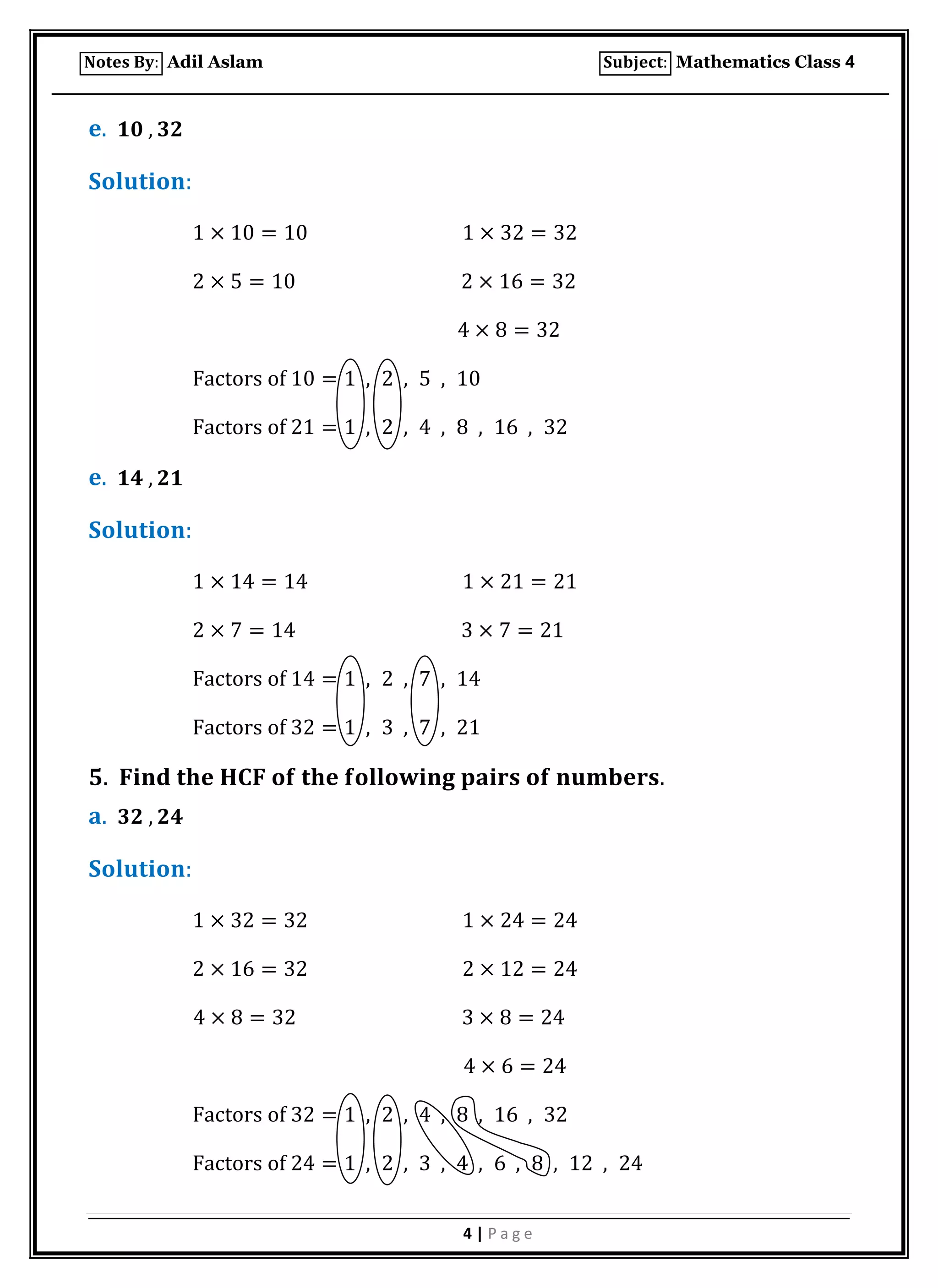 Countdown Maths Class 4 Chapter # 2 Solution | PDF
