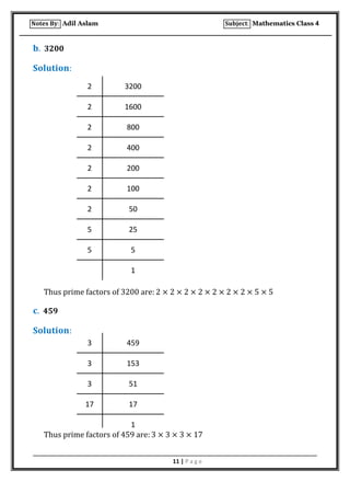 Countdown Maths Class 4 Chapter # 2 Solution | PDF