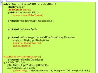 Mobile Game and Application with J2ME | PPT