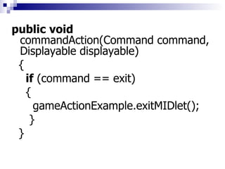 Mobile Game and Application with J2ME | PPT
