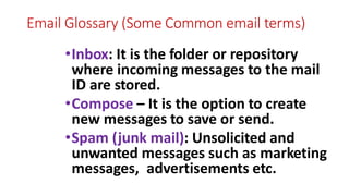 EMAIL intoduction*Class Notes for BCom Professional Business Skills ...