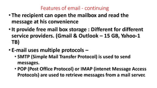 EMAIL intoduction*Class Notes for BCom Professional Business Skills ...