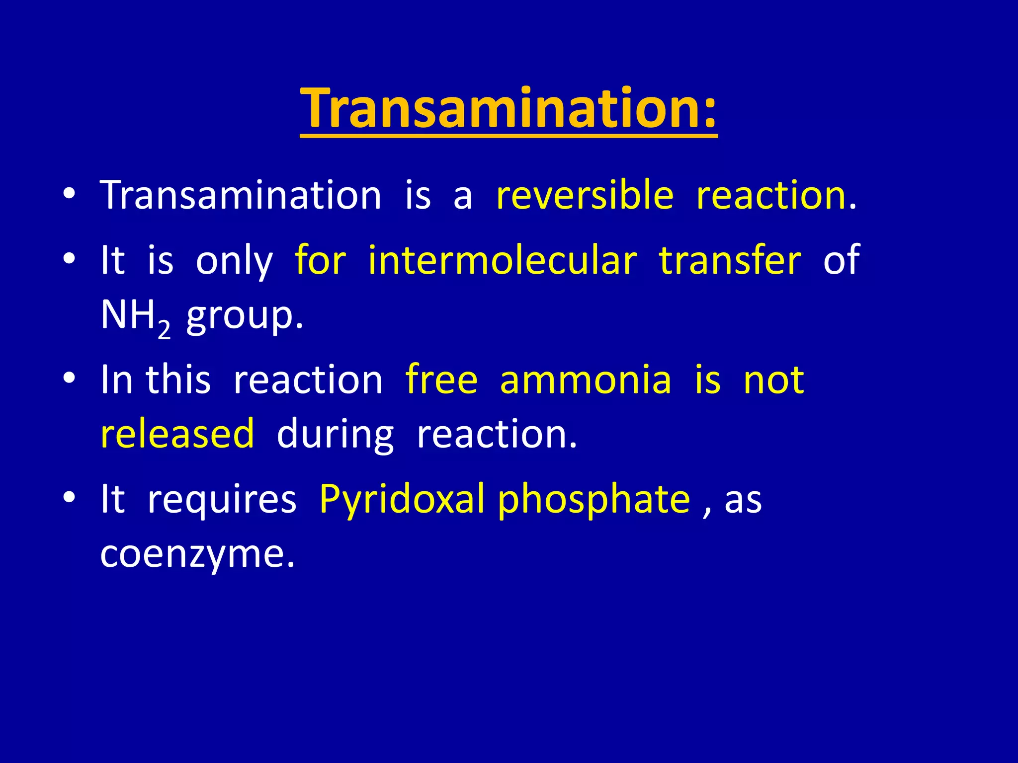 General Reactions involved in amino acid metabolism | PPTX