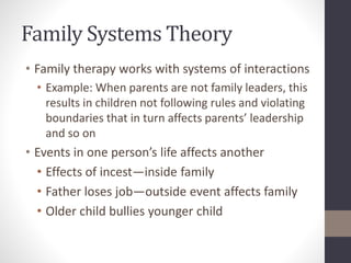 General Family Systems Theory & Structural Family Therapy | PPTX