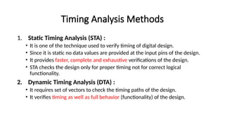 Class 4 Static Timing Analysis.pptxkkkkkk | PPT