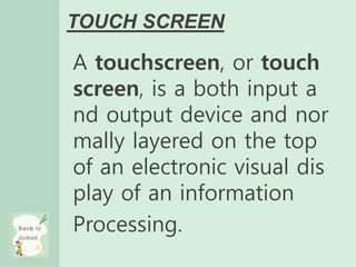 Input and output devices | PPT